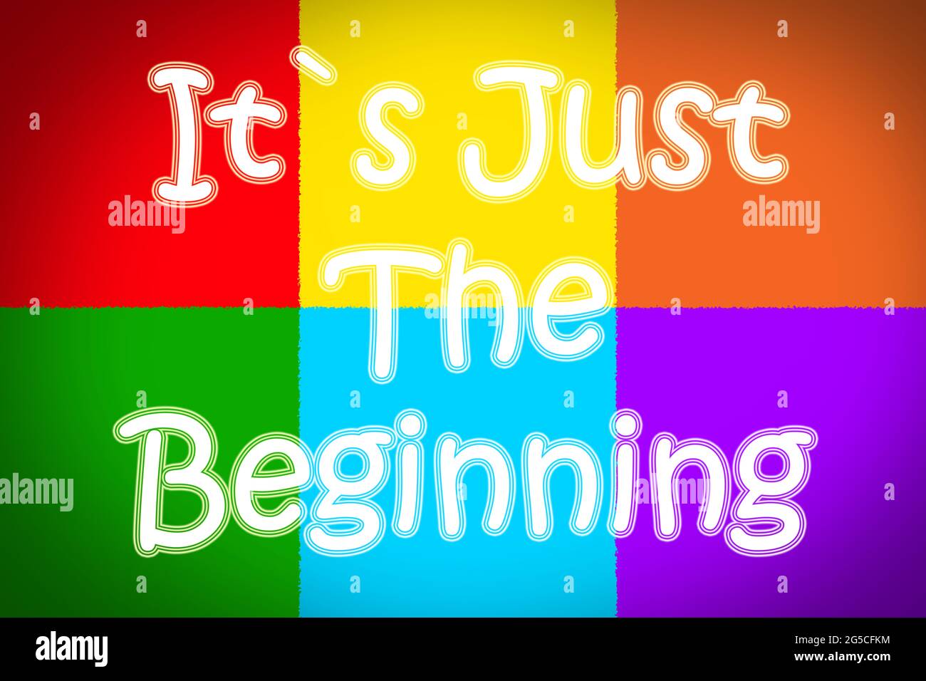 It's Just The Beginning Concept text on background Stock Photo - Alamy