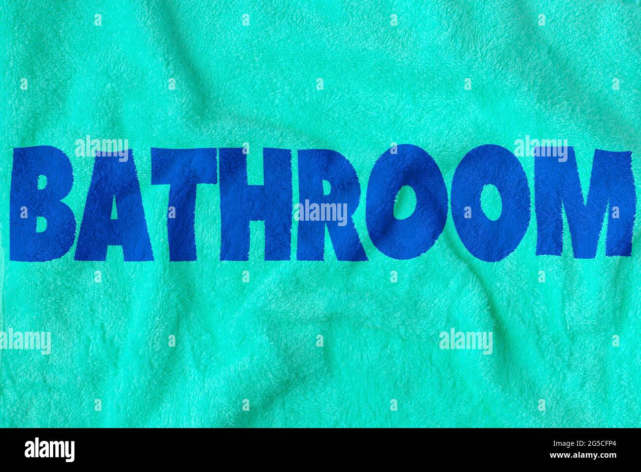bath text word on the towel texture, the clean spa body care concept ...