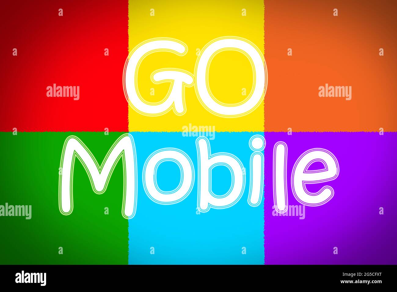 Go Mobile Concept text on background Stock Photo - Alamy