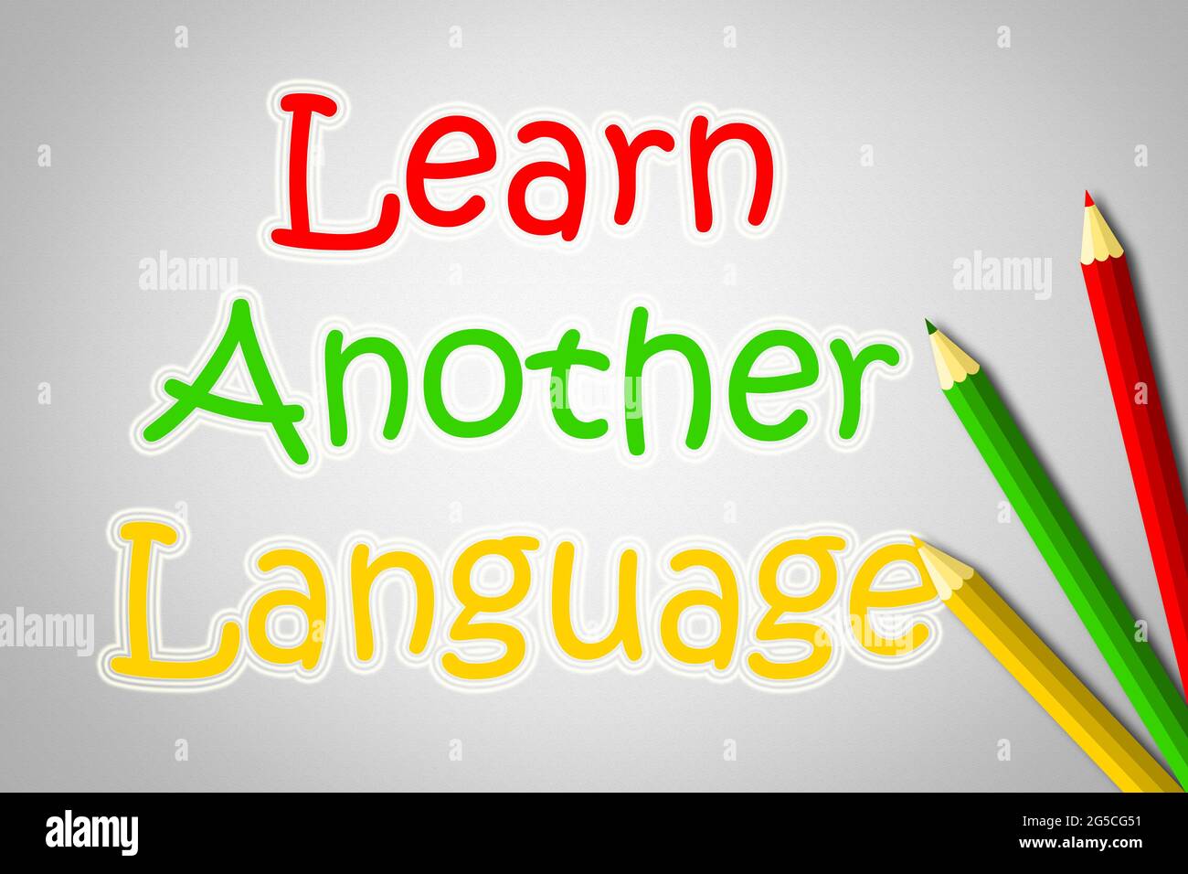 Learn Another Language Concept text on background Stock Photo - Alamy