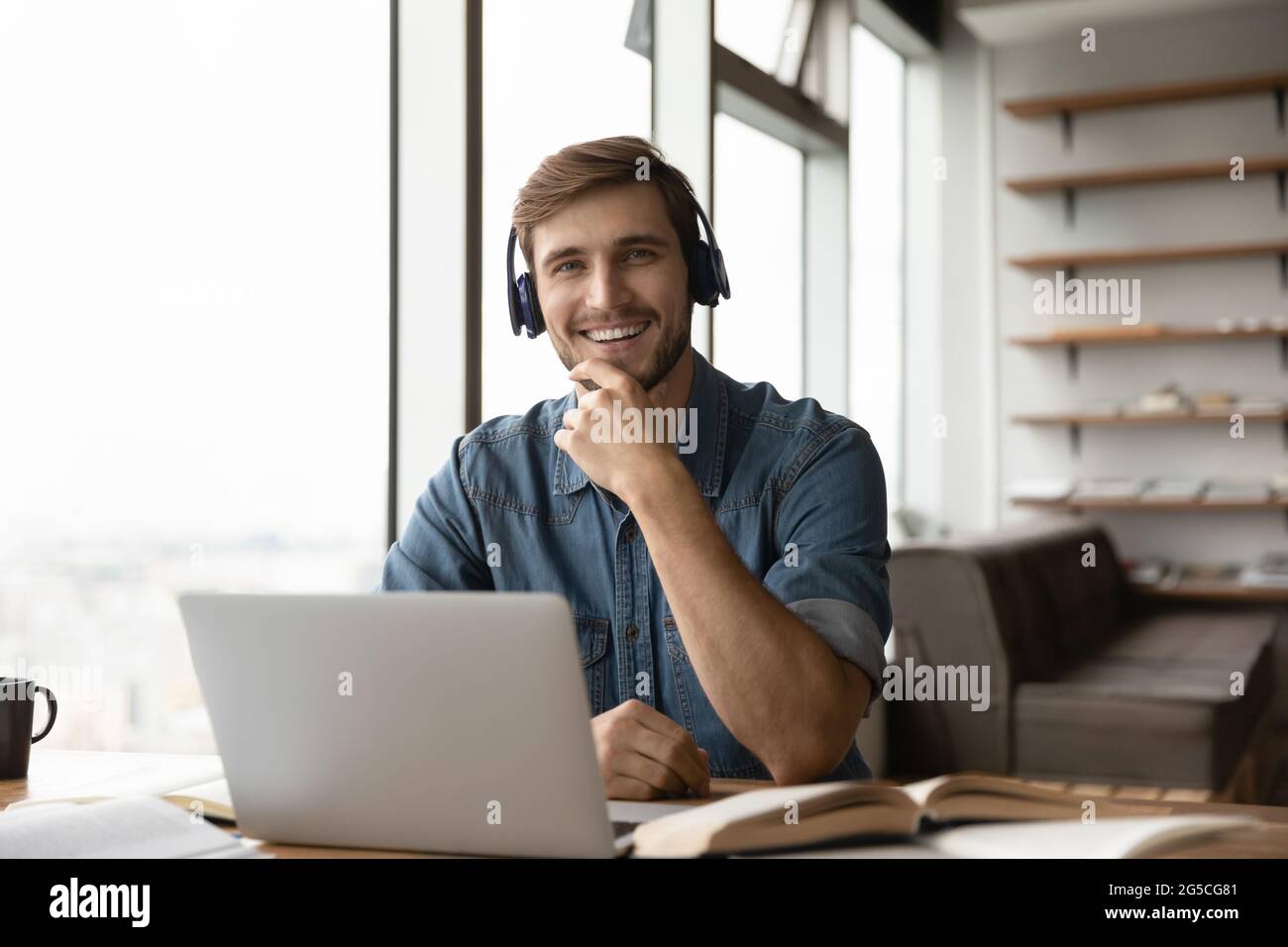 Portrait of happy millennial generation male student Stock Photo - Alamy