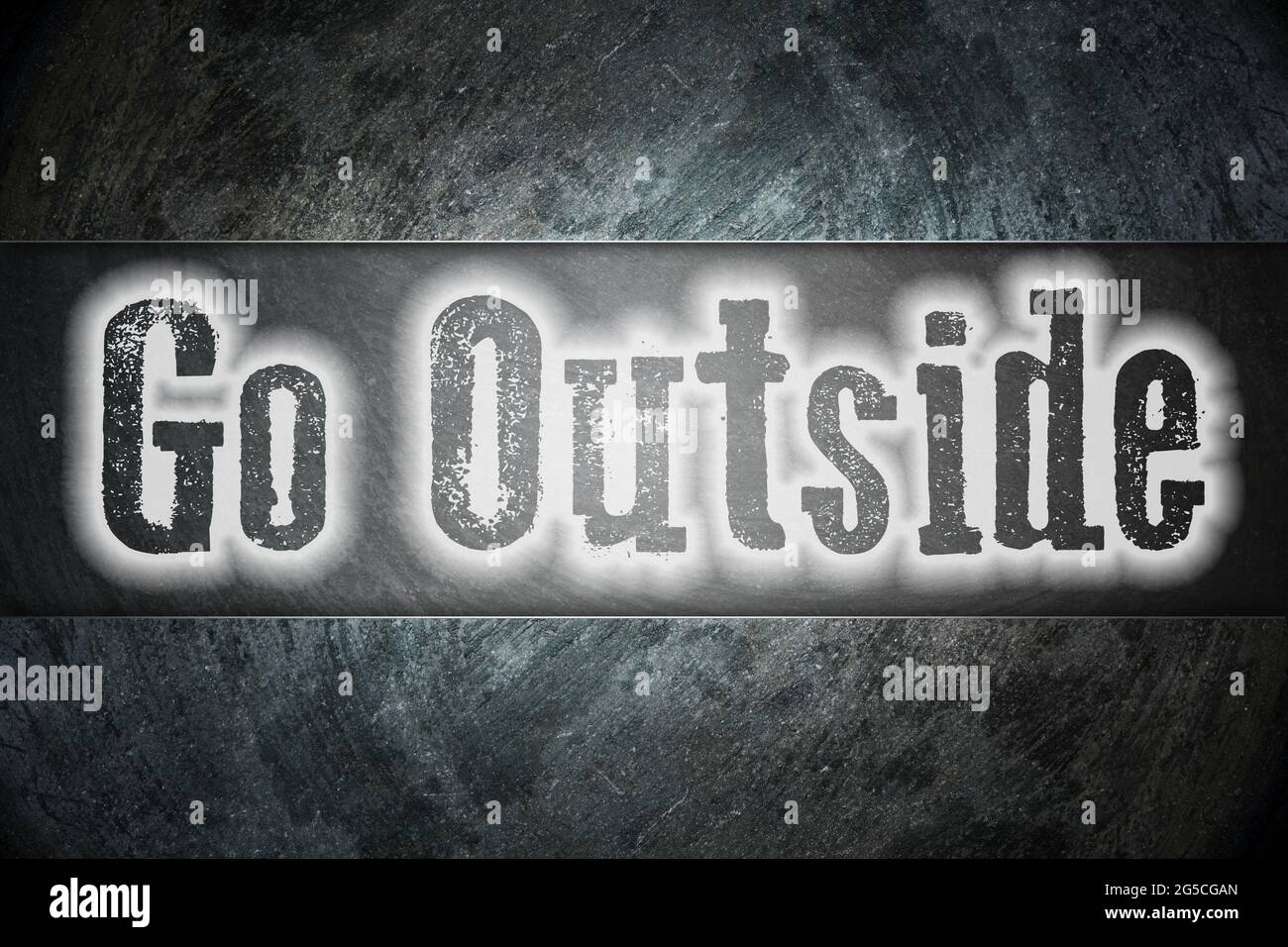 Go Outside Concept text on background Stock Photo - Alamy