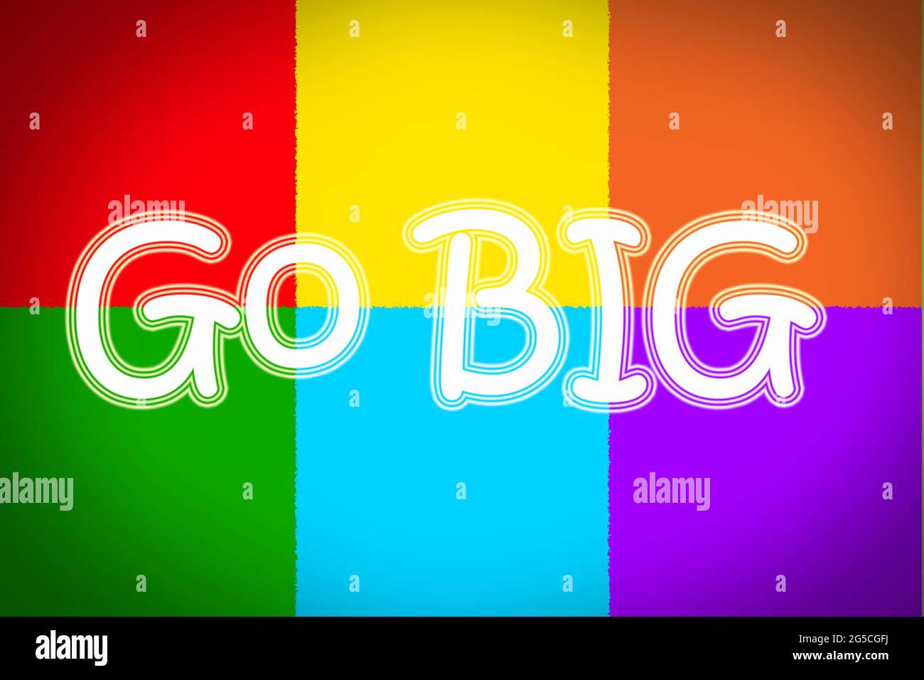 Go Big Concept text Stock Photo - Alamy