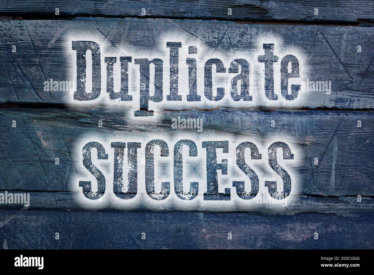 Duplicate Success Concept text Stock Photo - Alamy