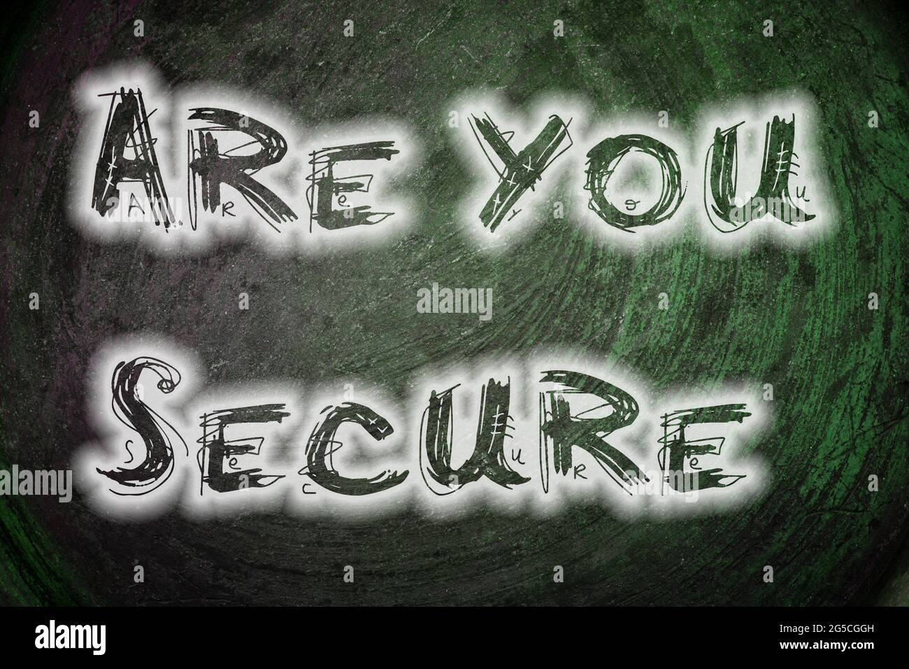 Are You Secure Concept text Stock Photo - Alamy