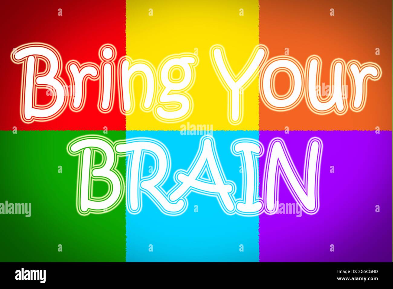 Bring Your Brain Concept text Stock Photo - Alamy