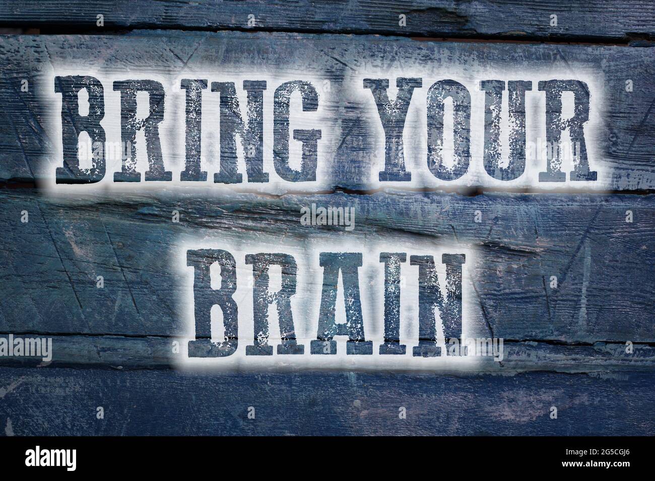 Bring Your Brain Concept text Stock Photo - Alamy