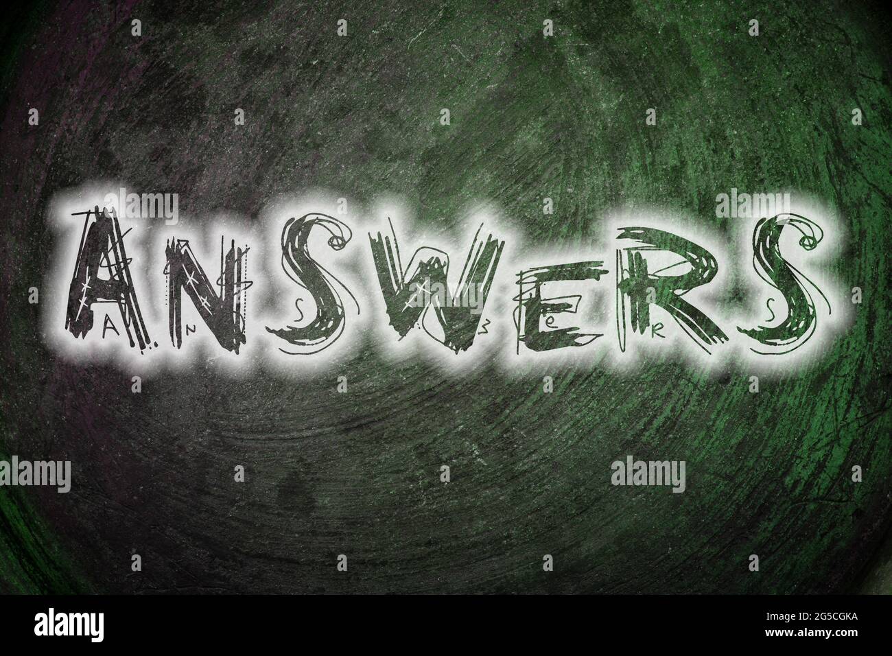 Answers Concept text Stock Photo - Alamy