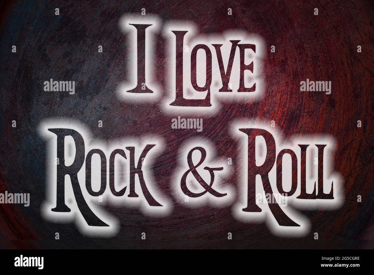I Love Rock And Roll Concept text on background Stock Photo - Alamy