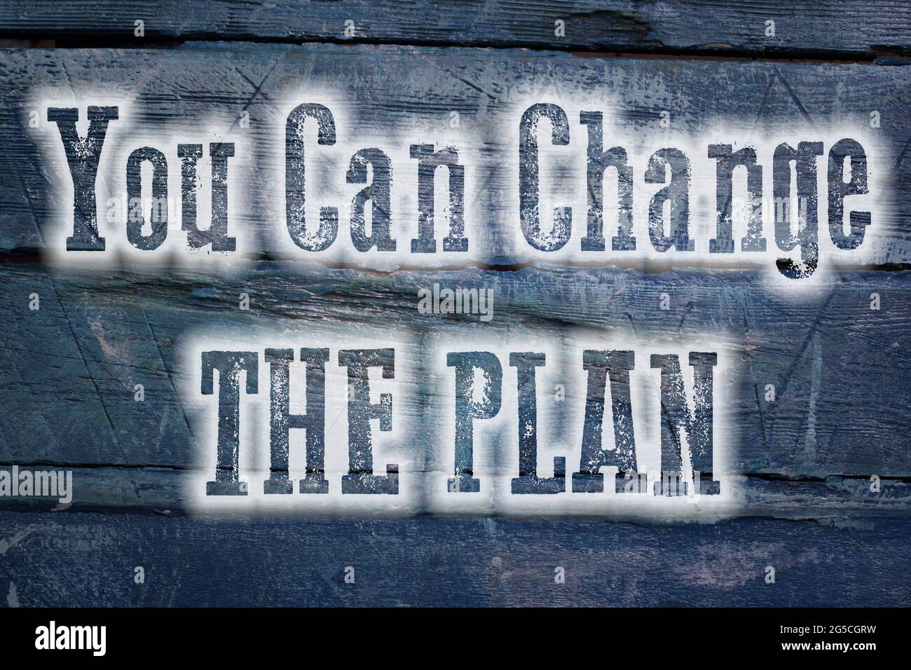 You Can Change The Plan Concept text on background Stock Photo - Alamy