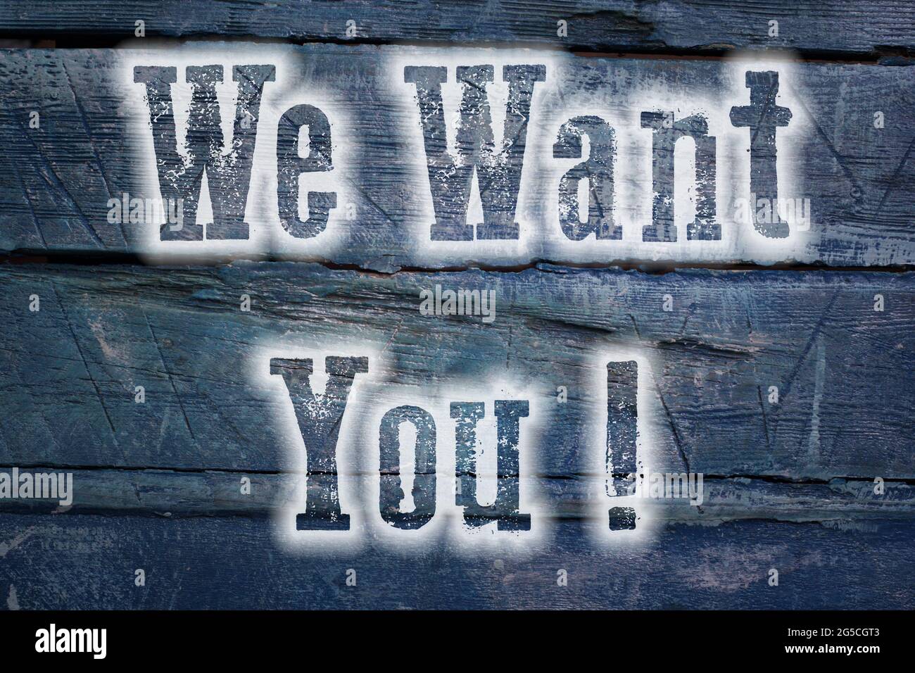 We Want You Concept text on background Stock Photo - Alamy
