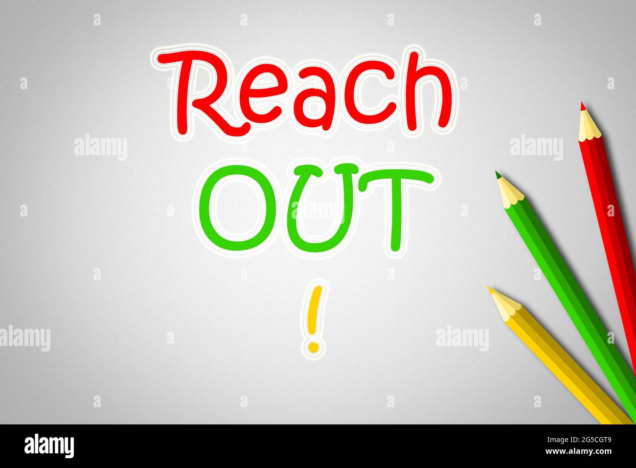 Reach Out Concept text on background Stock Photo - Alamy