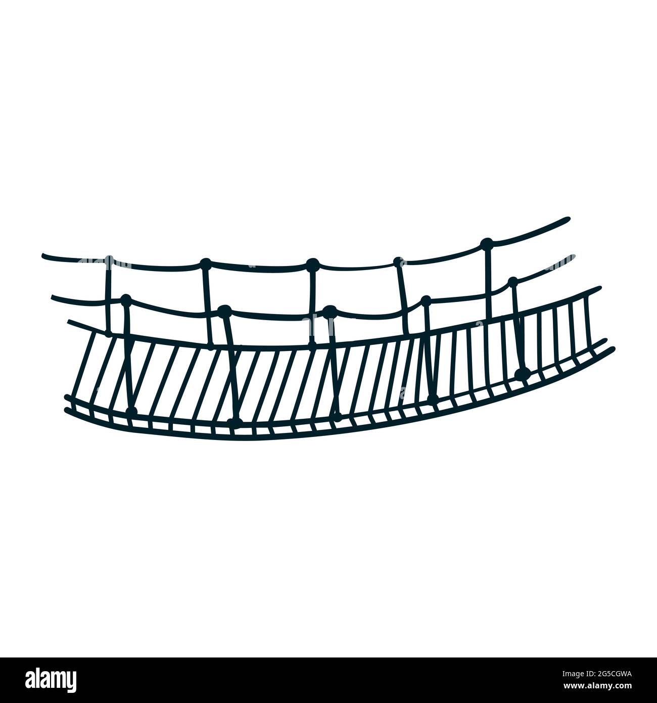 Suspension Bridge Drawing