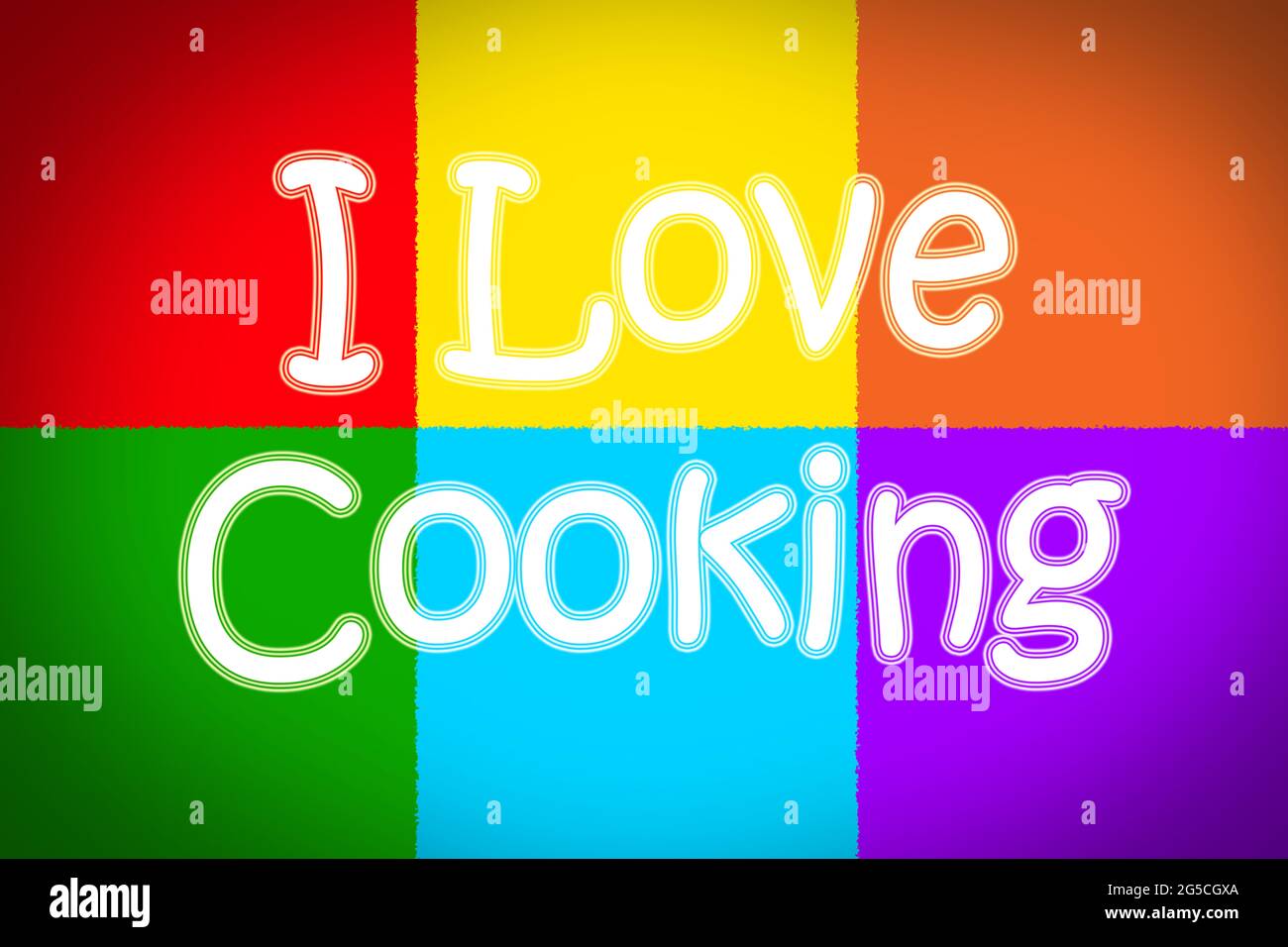 I Love Cooking Concept text on background Stock Photo - Alamy