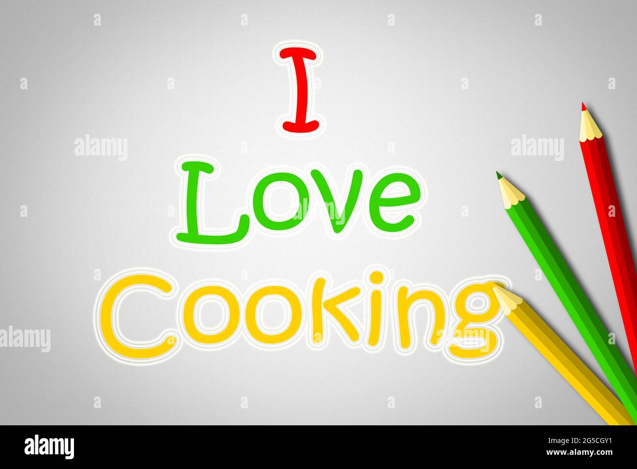 I Love Cooking Concept text on background Stock Photo - Alamy