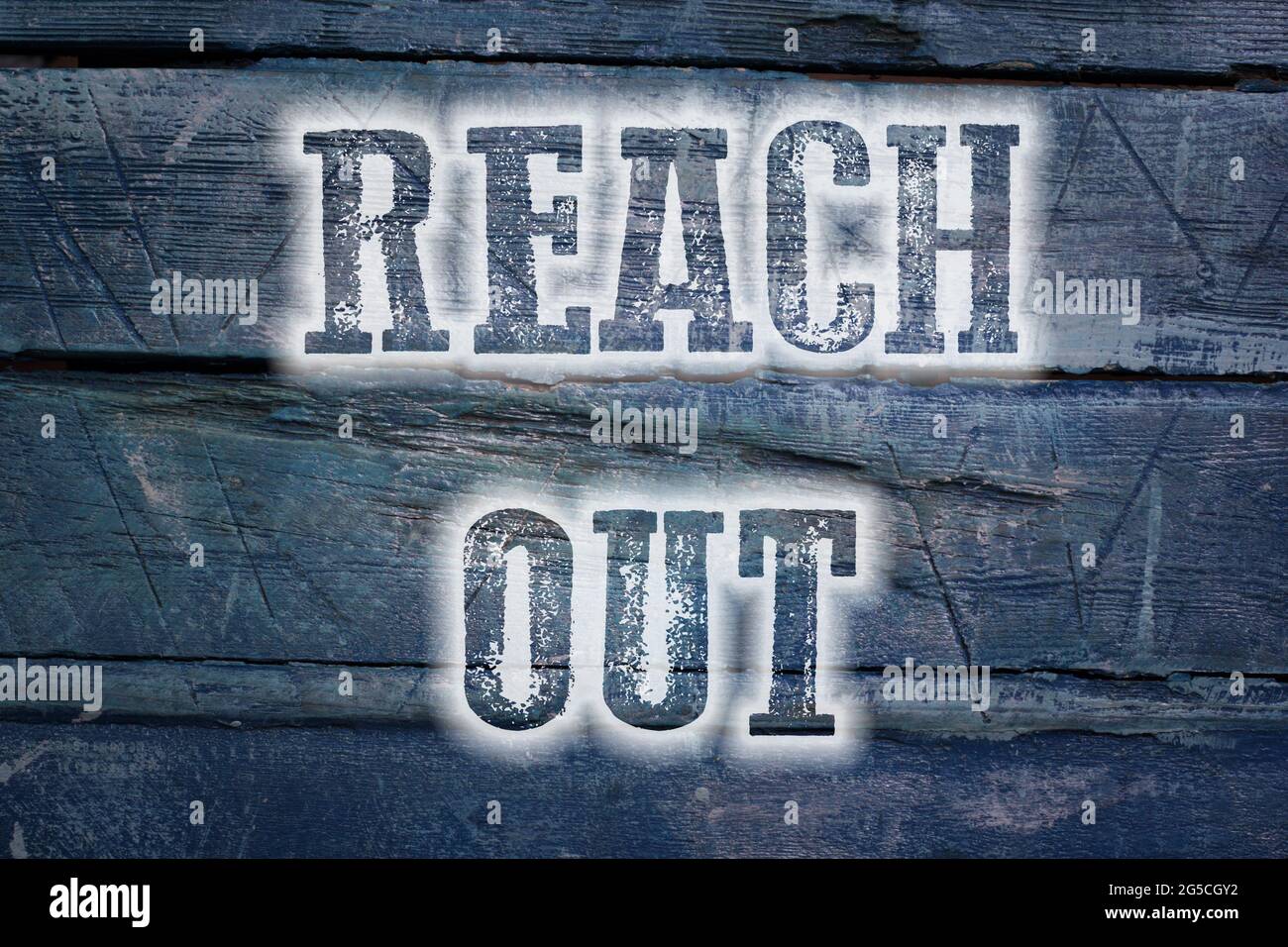 Reach Out Concept text on background Stock Photo - Alamy