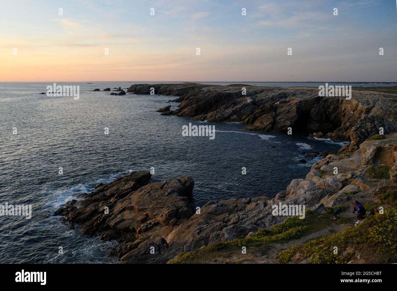 View of the Pointe du Percho, Quiberon, Brittany, France Stock Photo ...