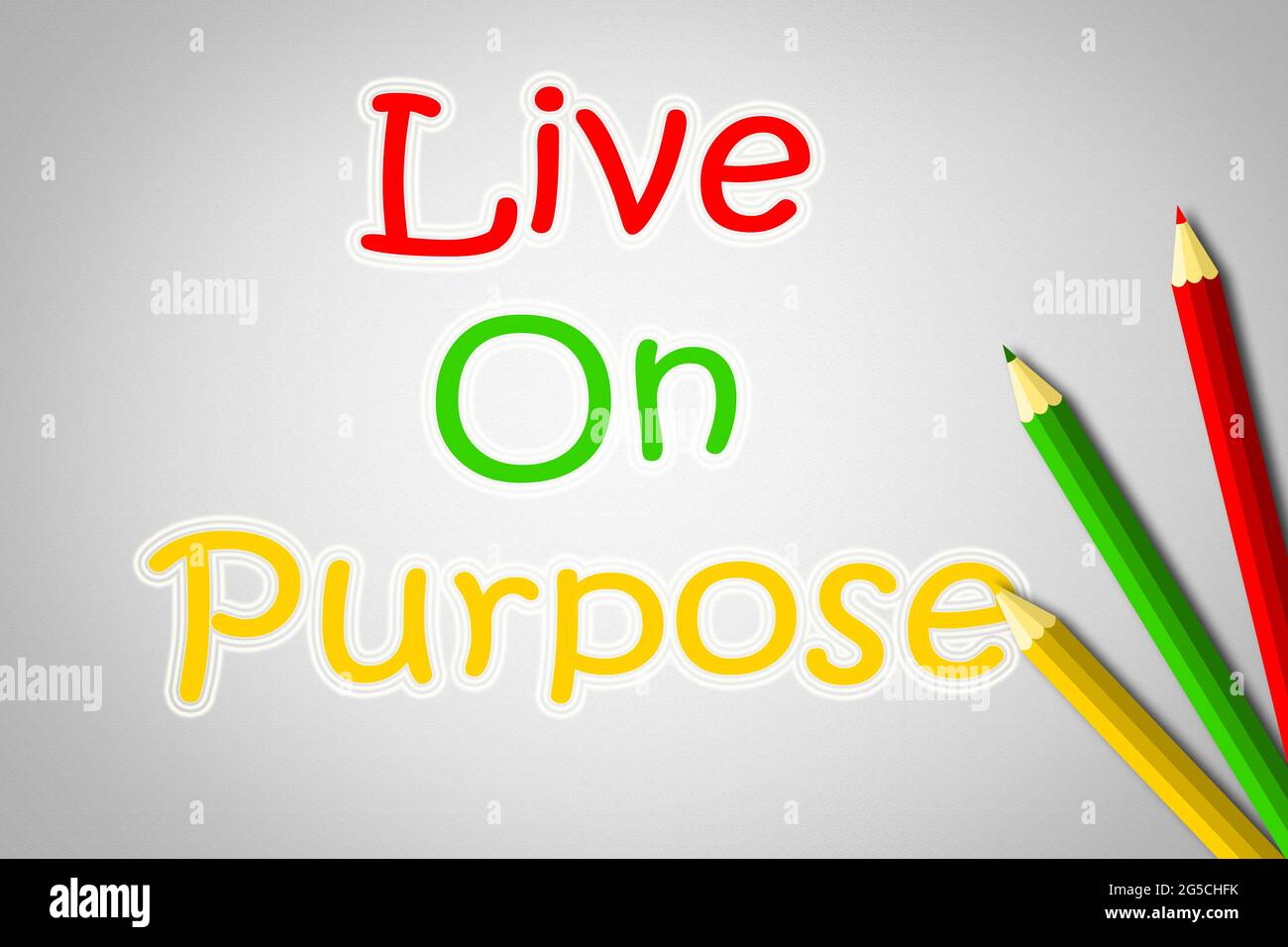 Live On Purpose Concept text on background Stock Photo - Alamy