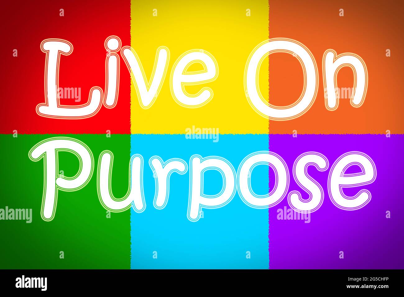 Live On Purpose Concept text on background Stock Photo - Alamy