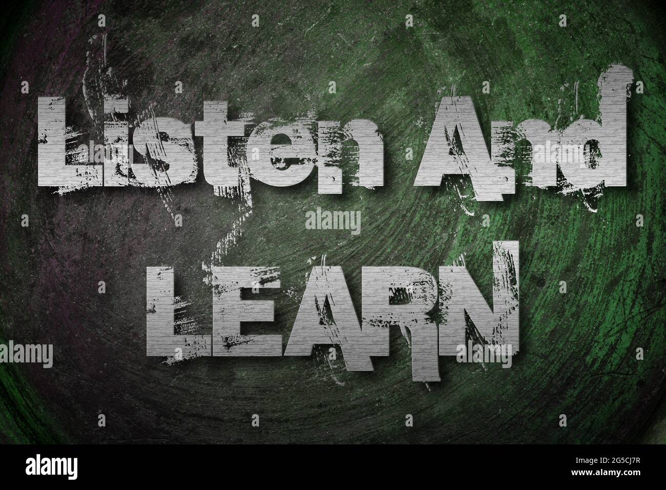 Listen And Learn Concept text on background Stock Photo - Alamy