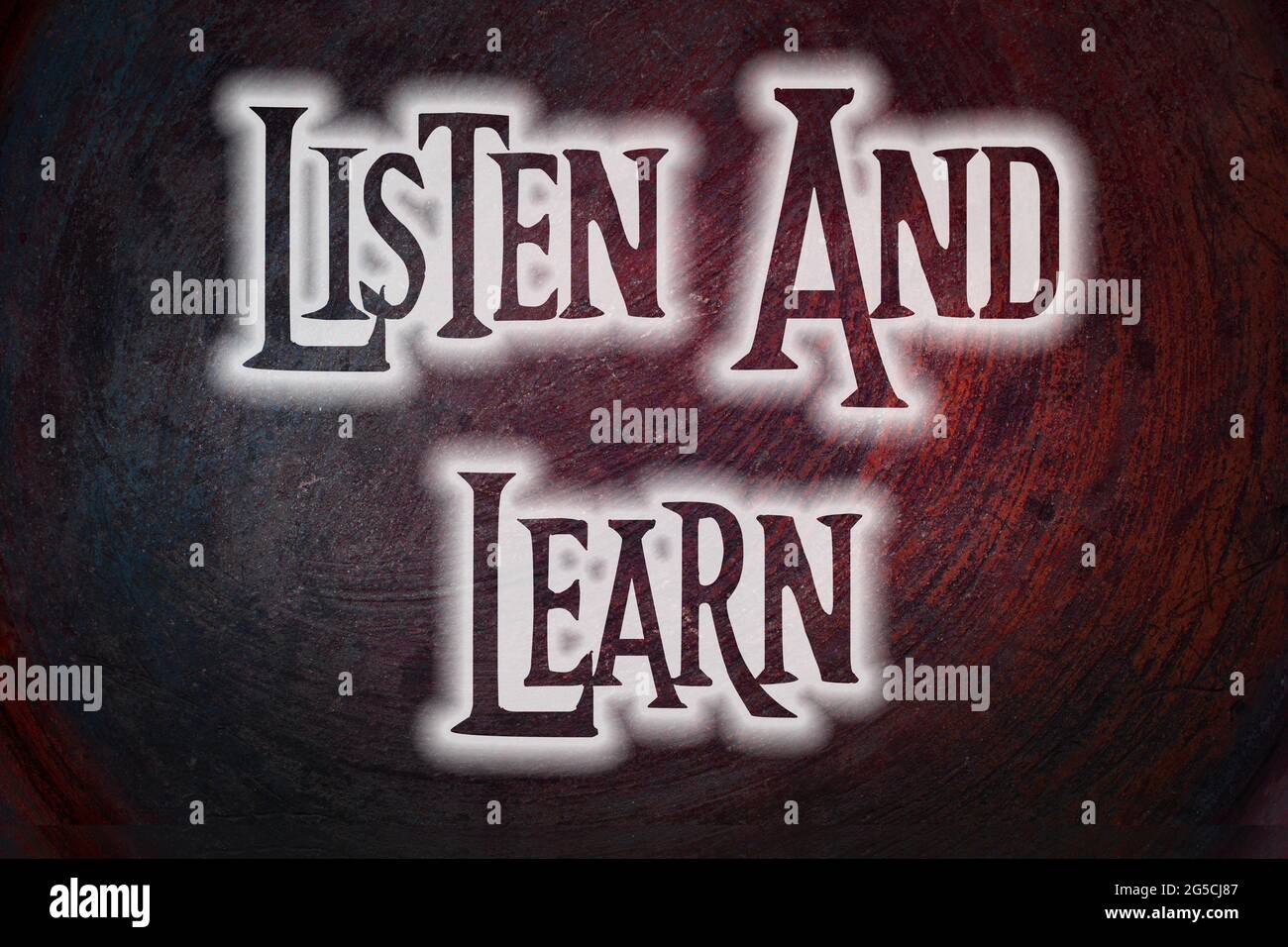 Listen And Learn Concept text on background Stock Photo - Alamy