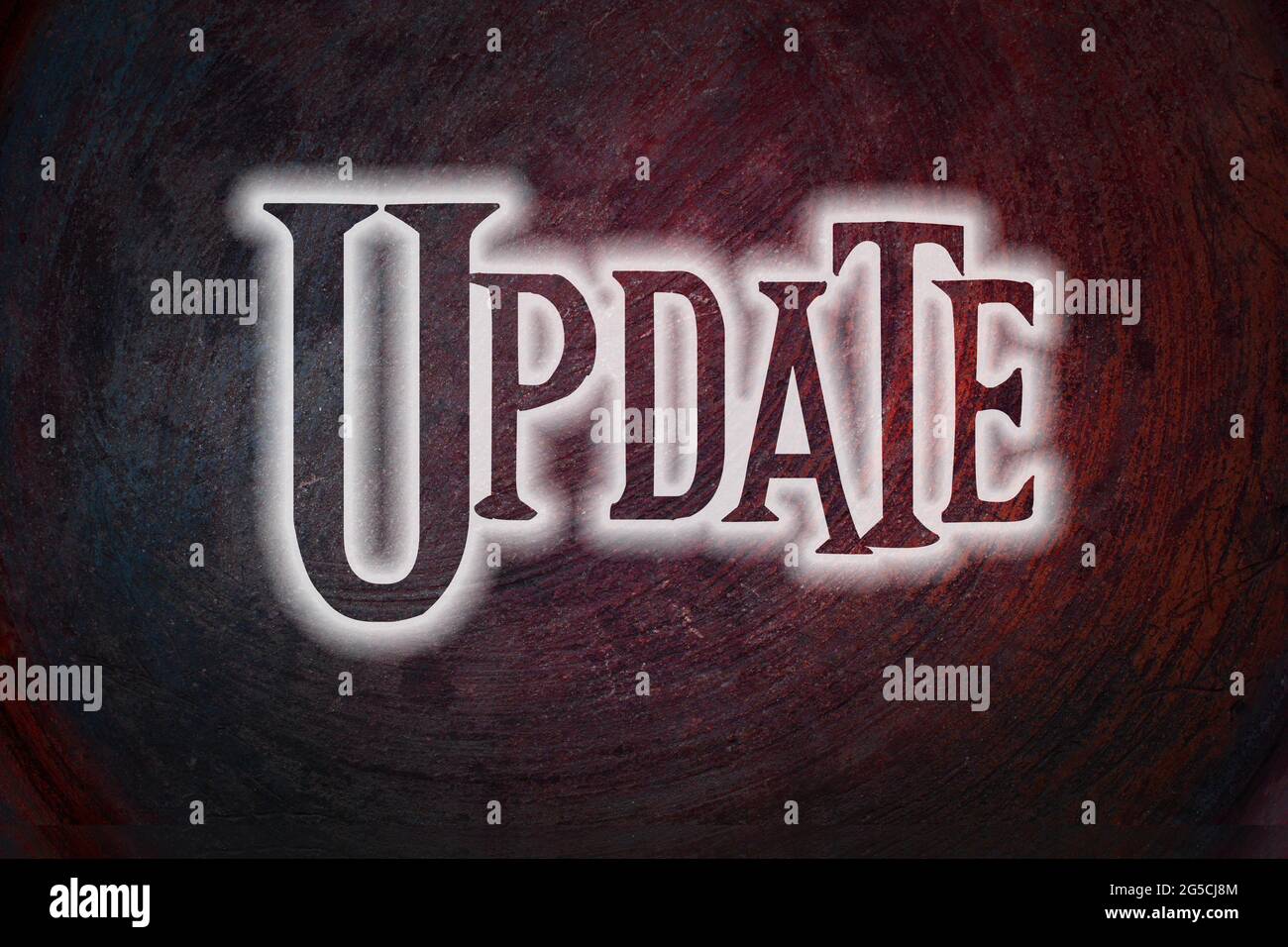 Update Concept text on background Stock Photo - Alamy