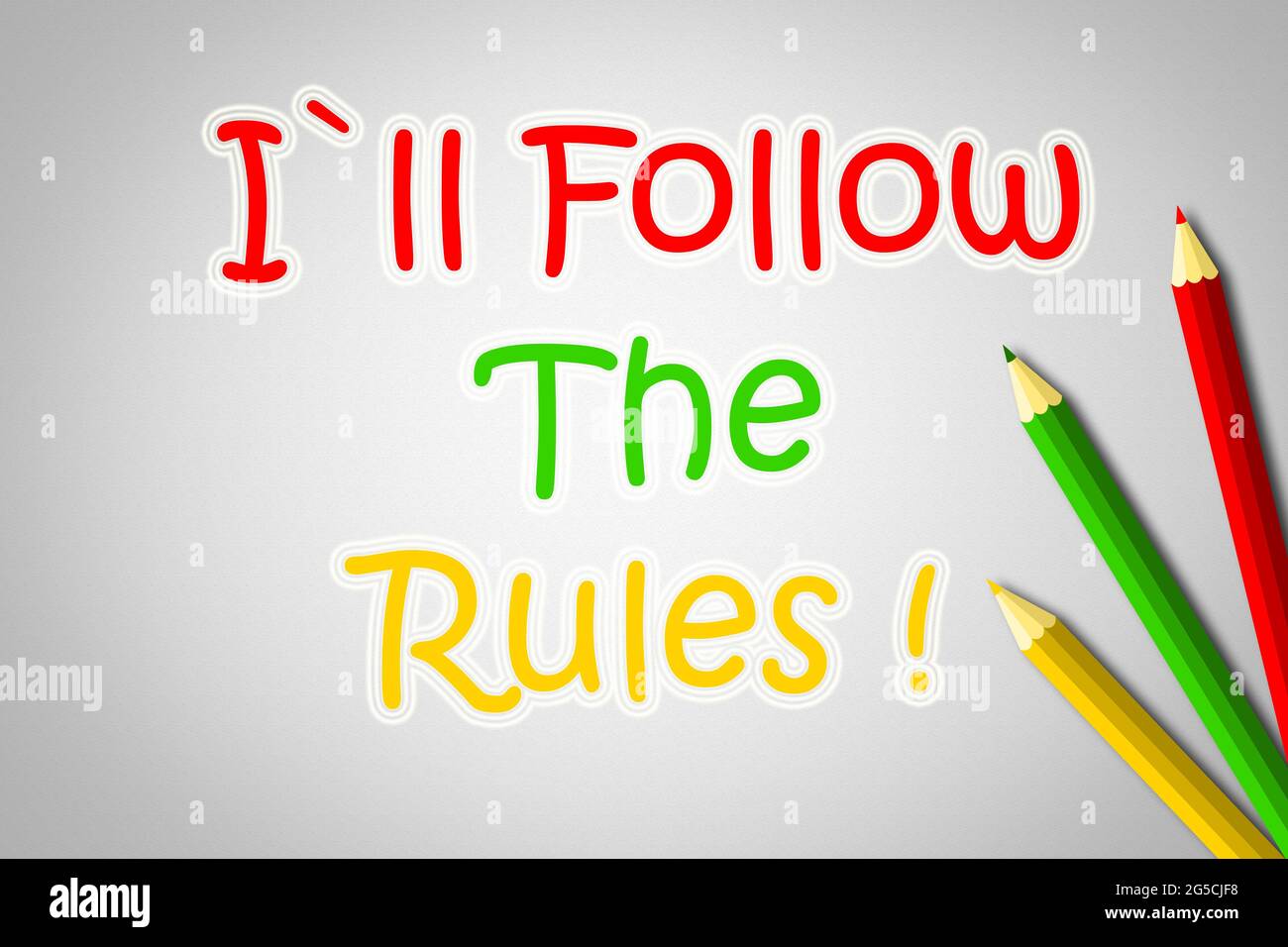 I Will Follow The Rules text on background Stock Photo - Alamy