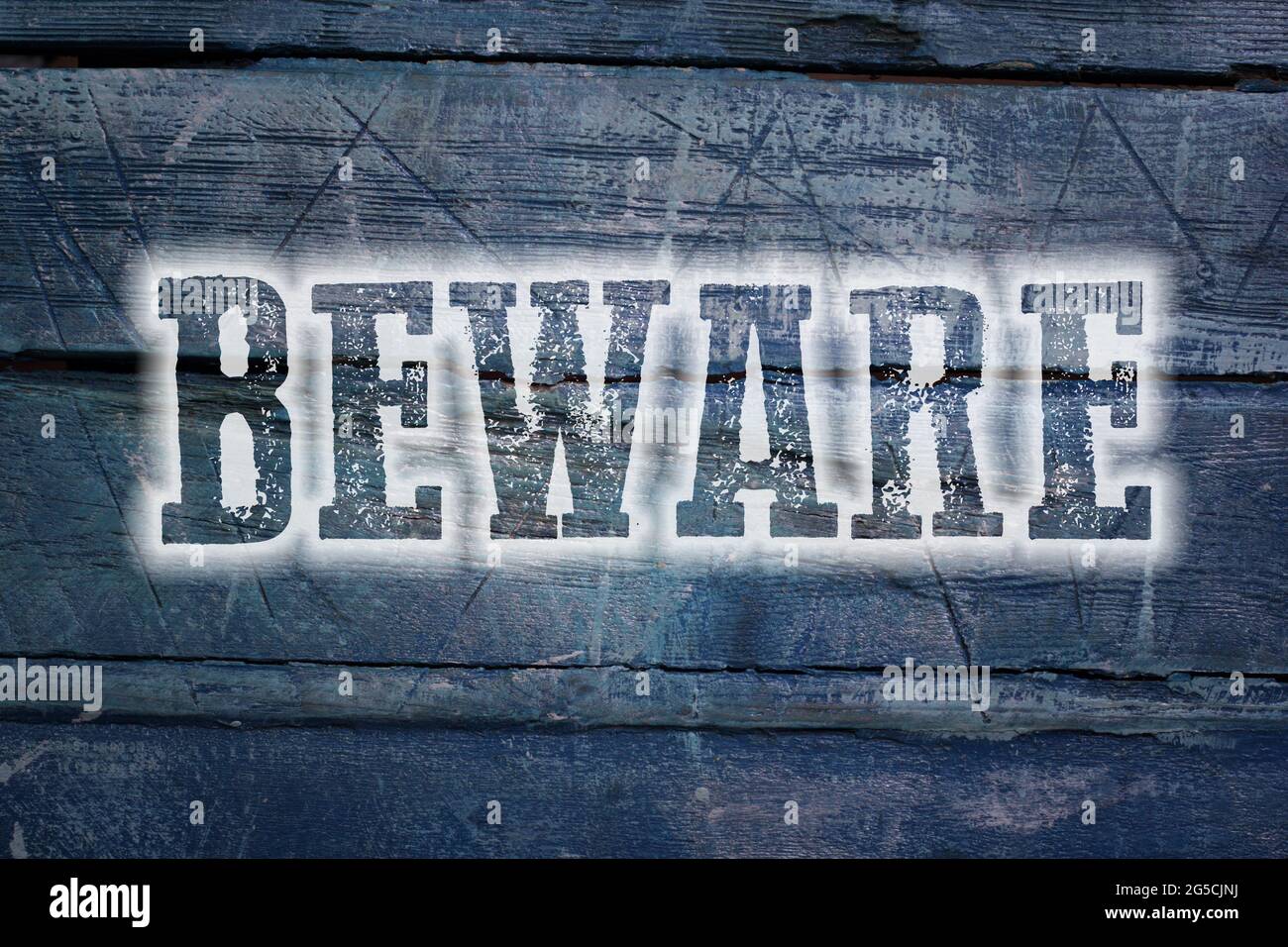 Beware Concept text on background Stock Photo - Alamy