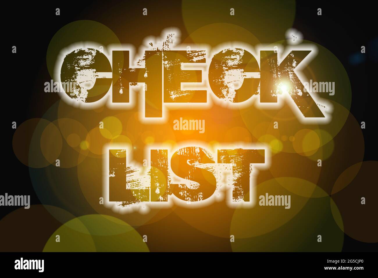 Checklist Concept text on background Stock Photo - Alamy