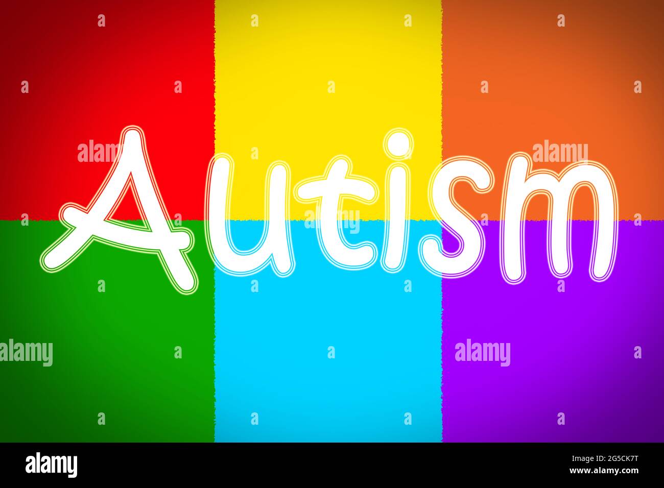 Autism Concept text on background Stock Photo - Alamy