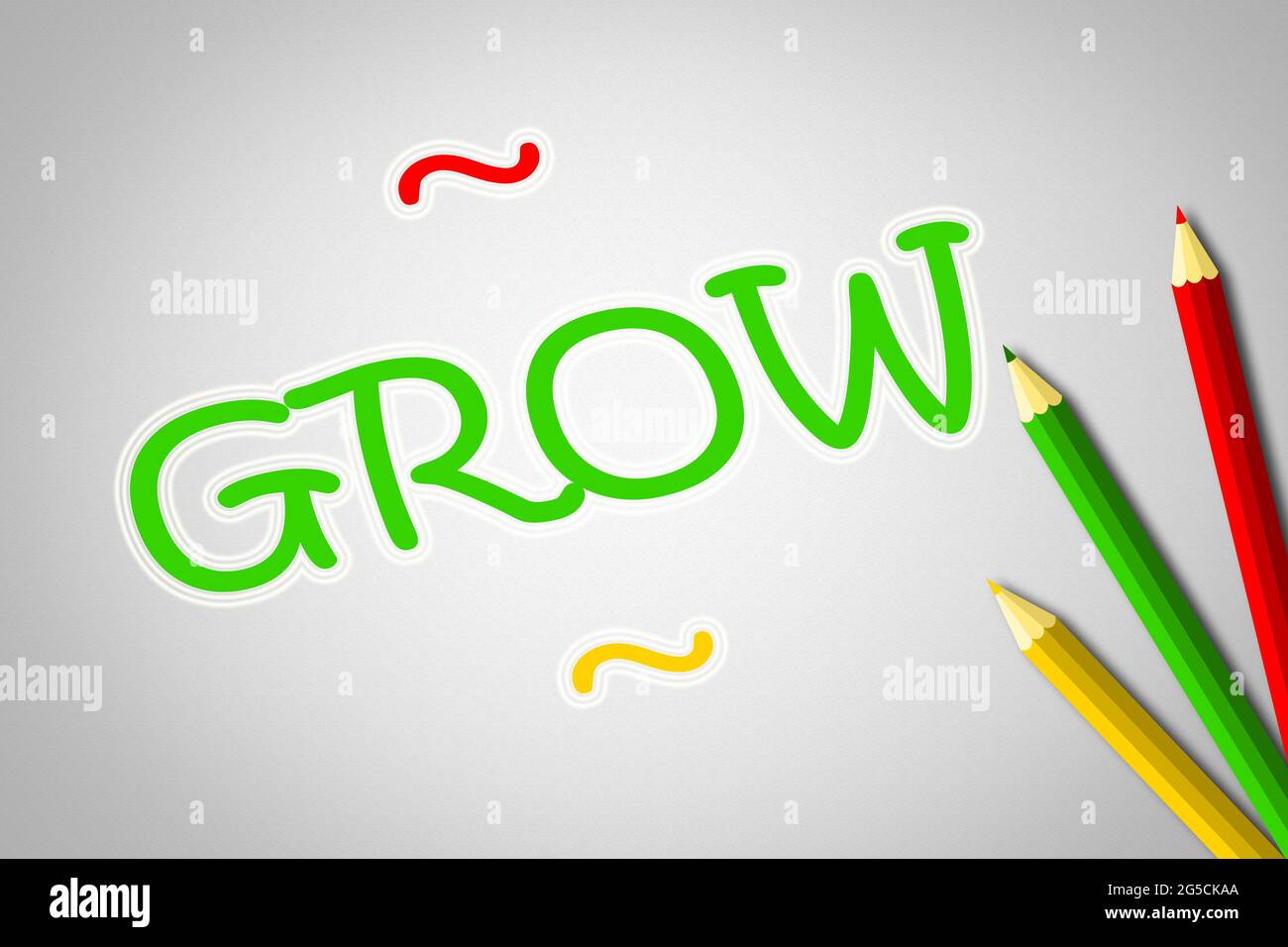 Grow Concept text on background Stock Photo - Alamy