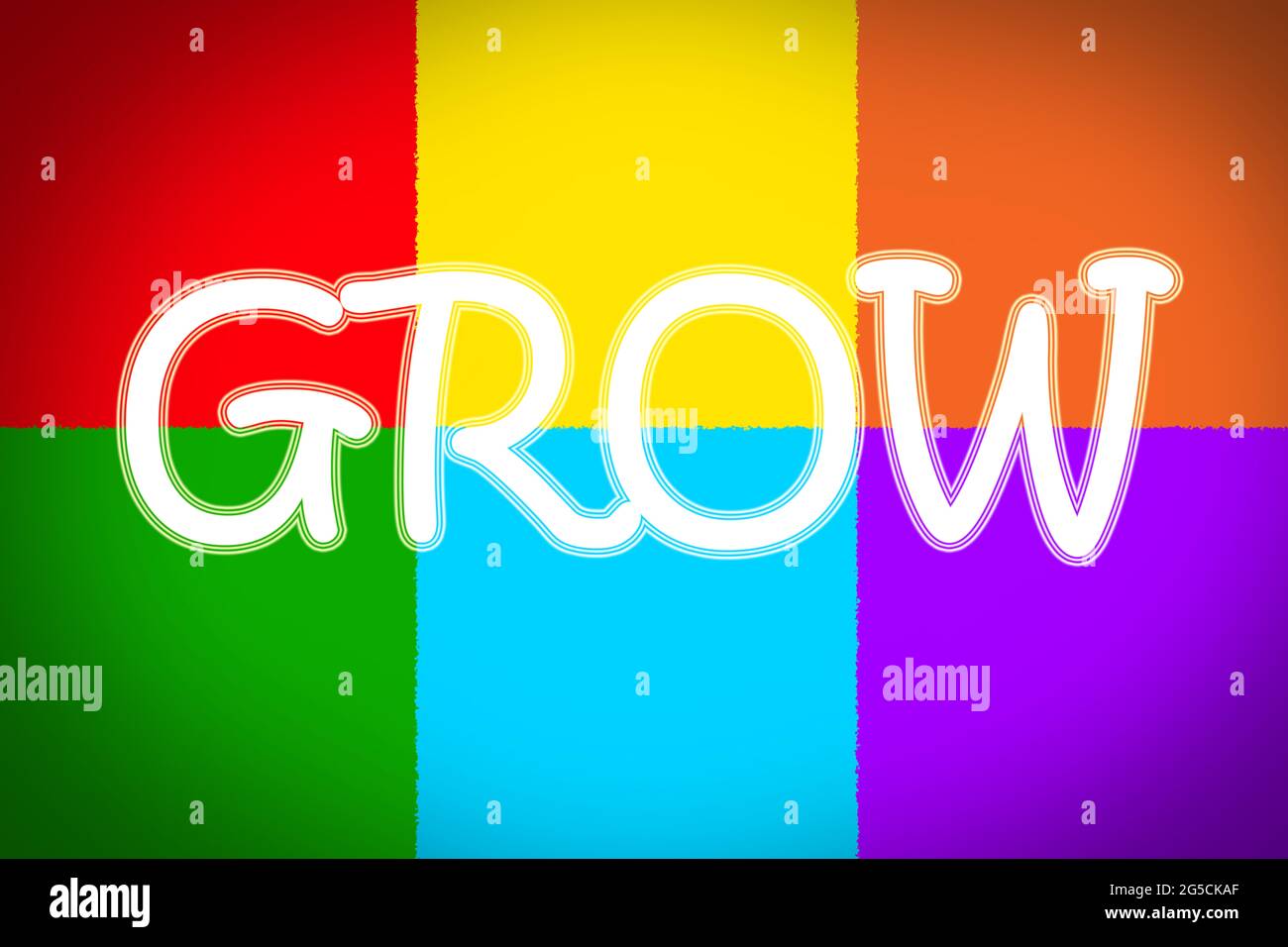Grow Concept text on background Stock Photo - Alamy
