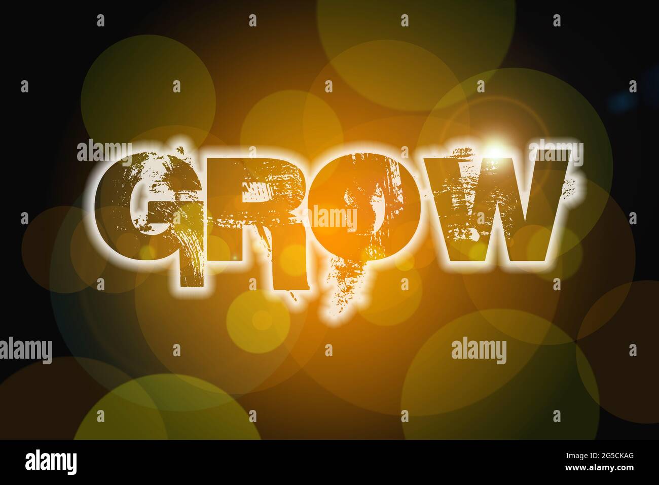 Grow Concept text on background Stock Photo - Alamy