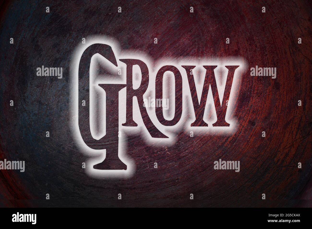 Grow Concept text on background Stock Photo - Alamy