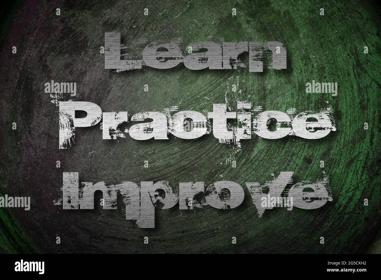 Learn Practice Improve Concept text on background Stock Photo - Alamy