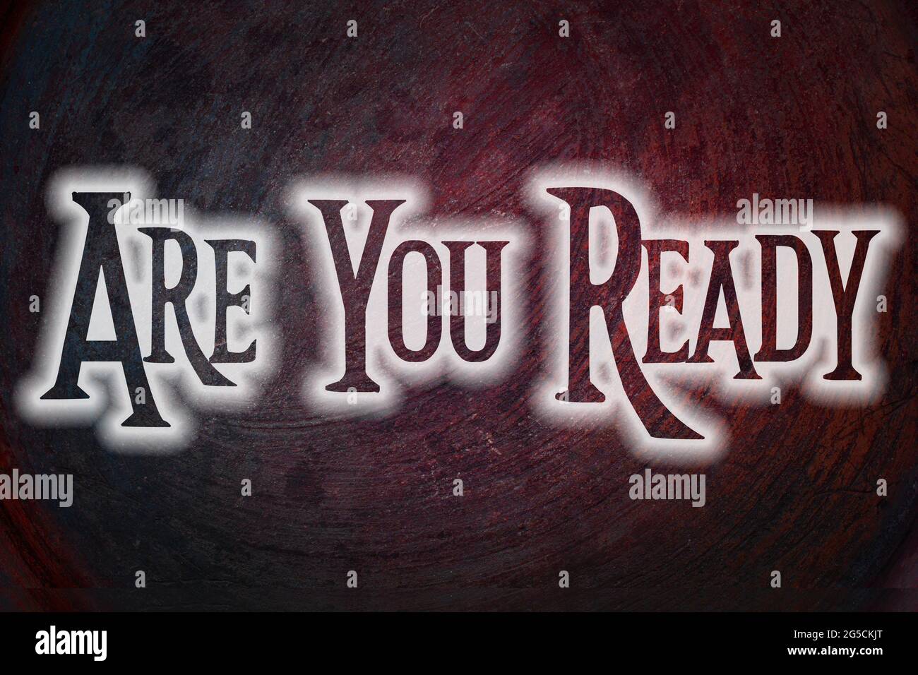 Are You Ready Concept text Stock Photo - Alamy