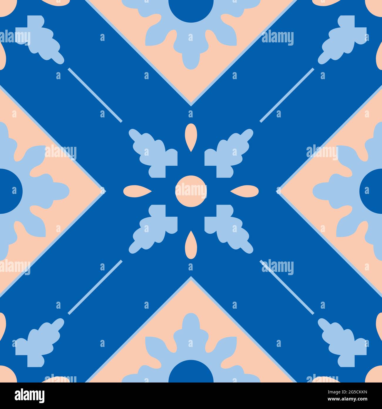 Blue Moroccan tile Pattern in Vector. Vector illustration Stock Vector ...