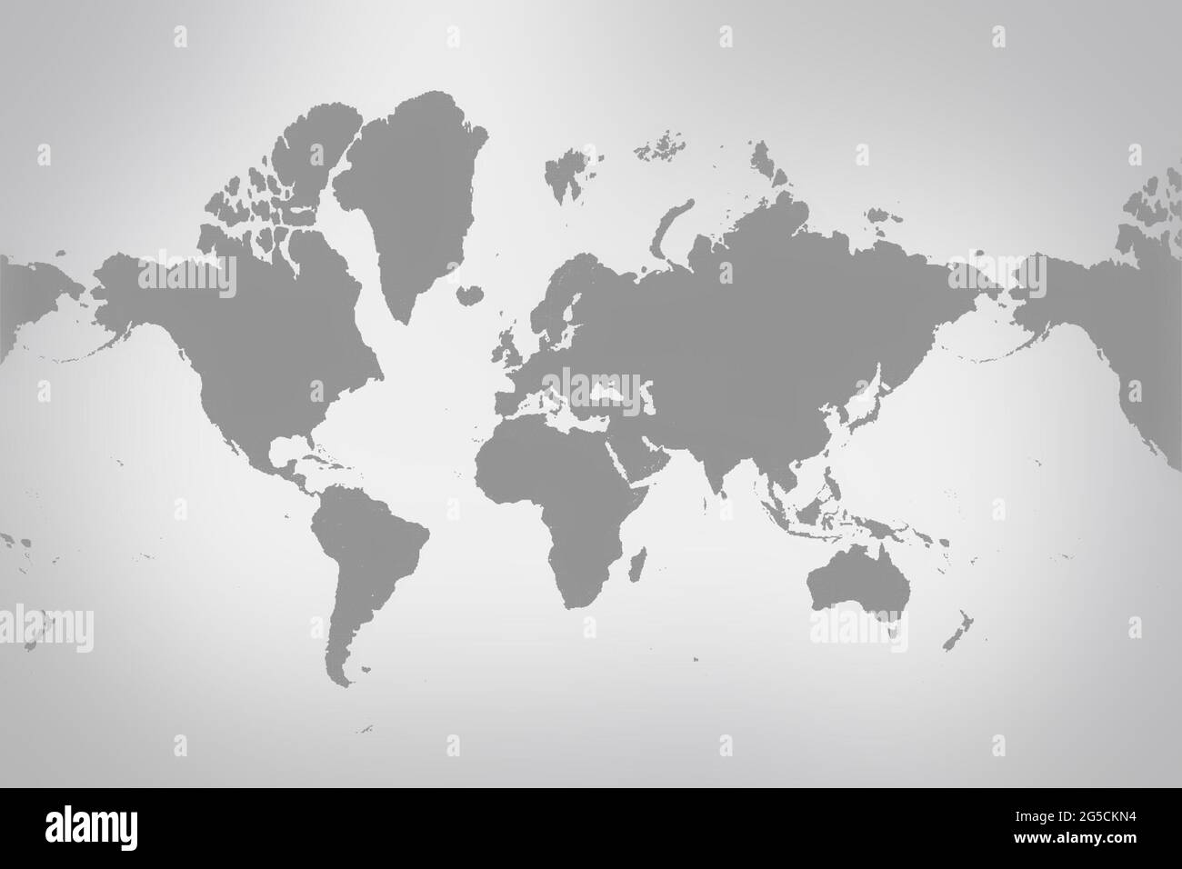 Simple Colored Map Of The World