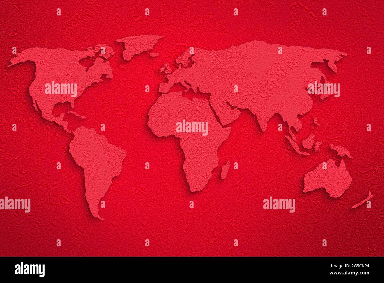 simple monochrome color world map, abstract worldwide symbol Stock ...