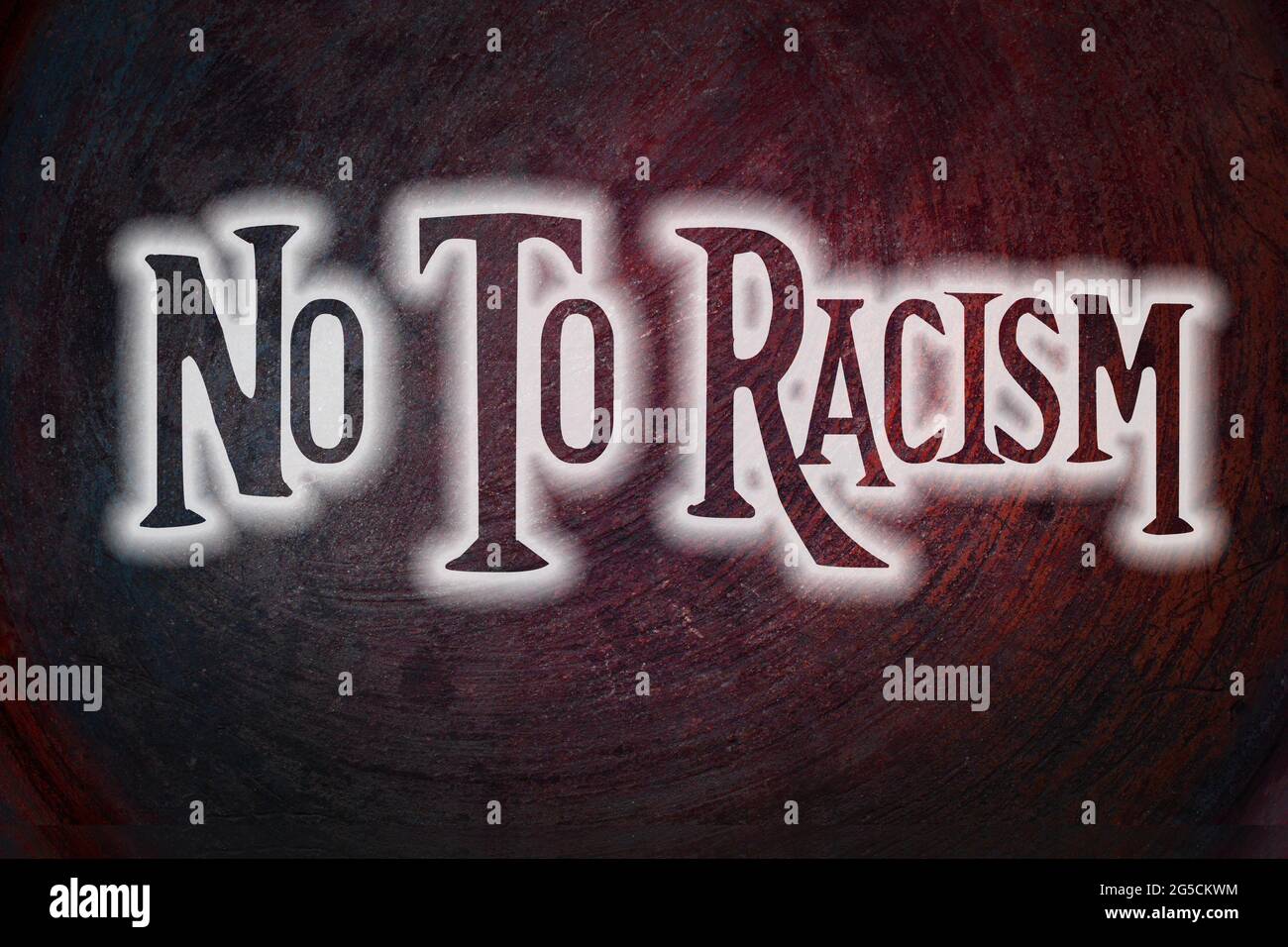 No To Racism Concept text on background Stock Photo - Alamy
