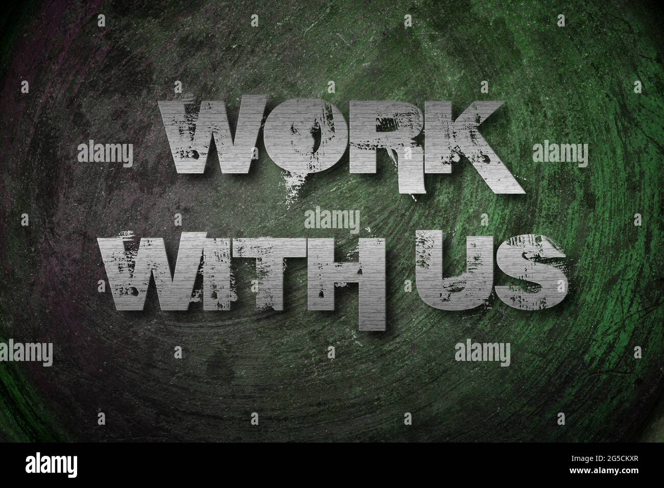 Work With Us Concept text on background Stock Photo - Alamy