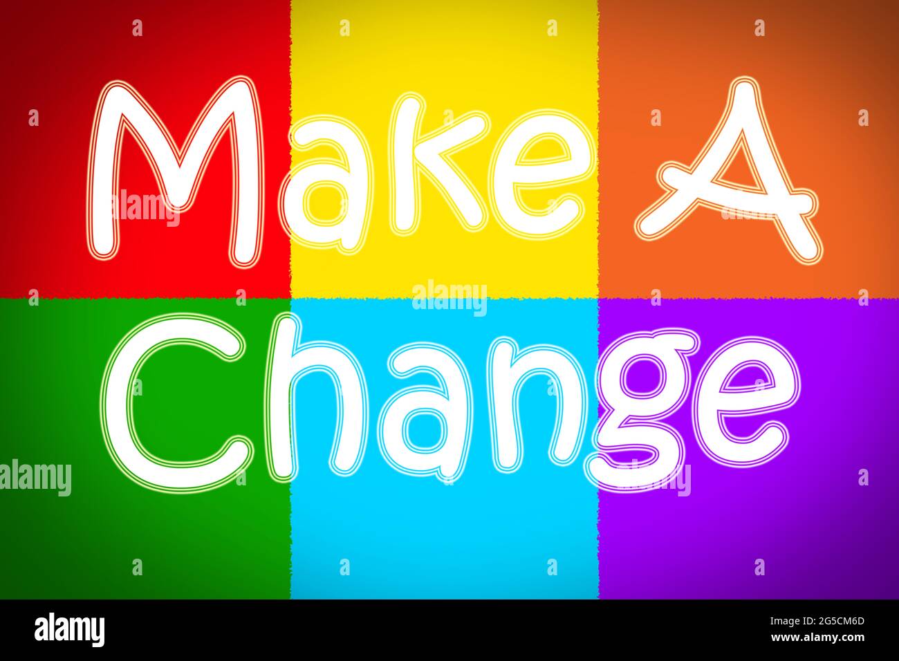 Make A Change Concept text on background Stock Photo - Alamy
