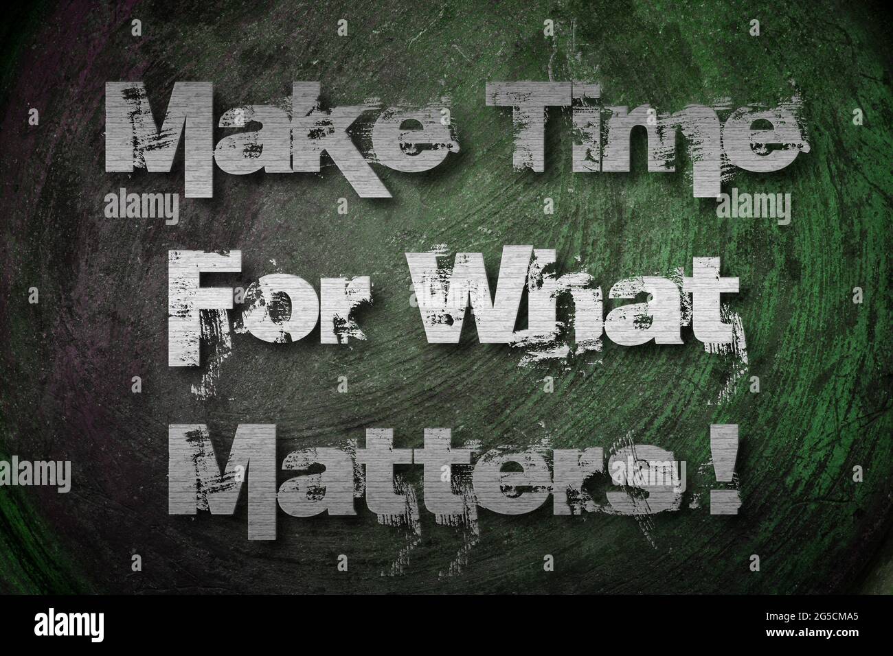 Make Time For What Matters Concept text Stock Photo - Alamy
