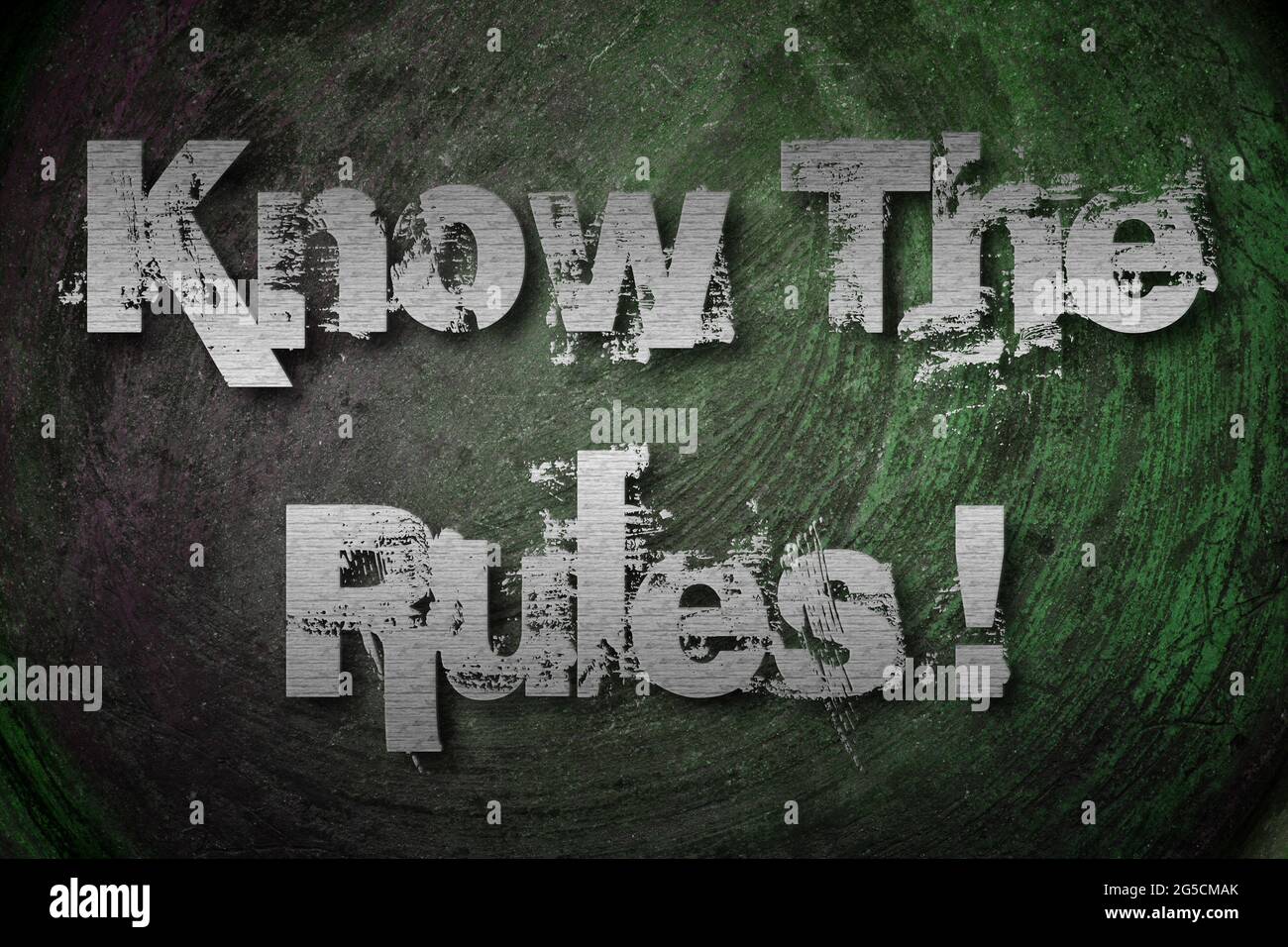 Know The Rules Concept text Stock Photo - Alamy