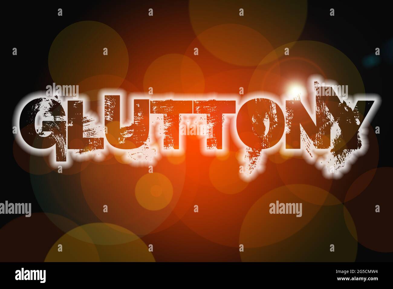 Gluttony Concept text on background Stock Photo - Alamy