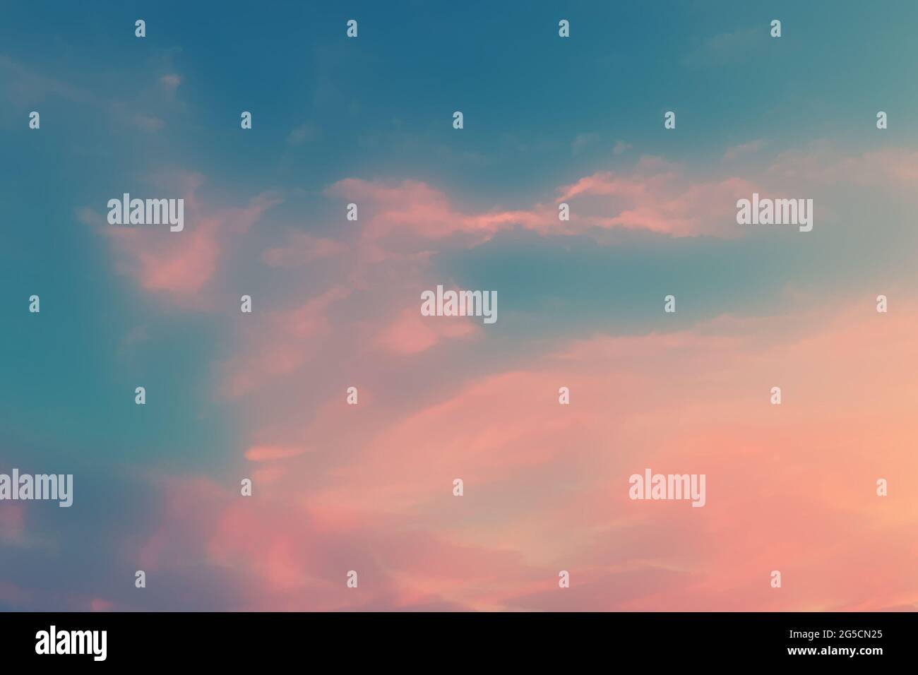 Pinky clouds on the sky. Sunrise Stock Photo - Alamy