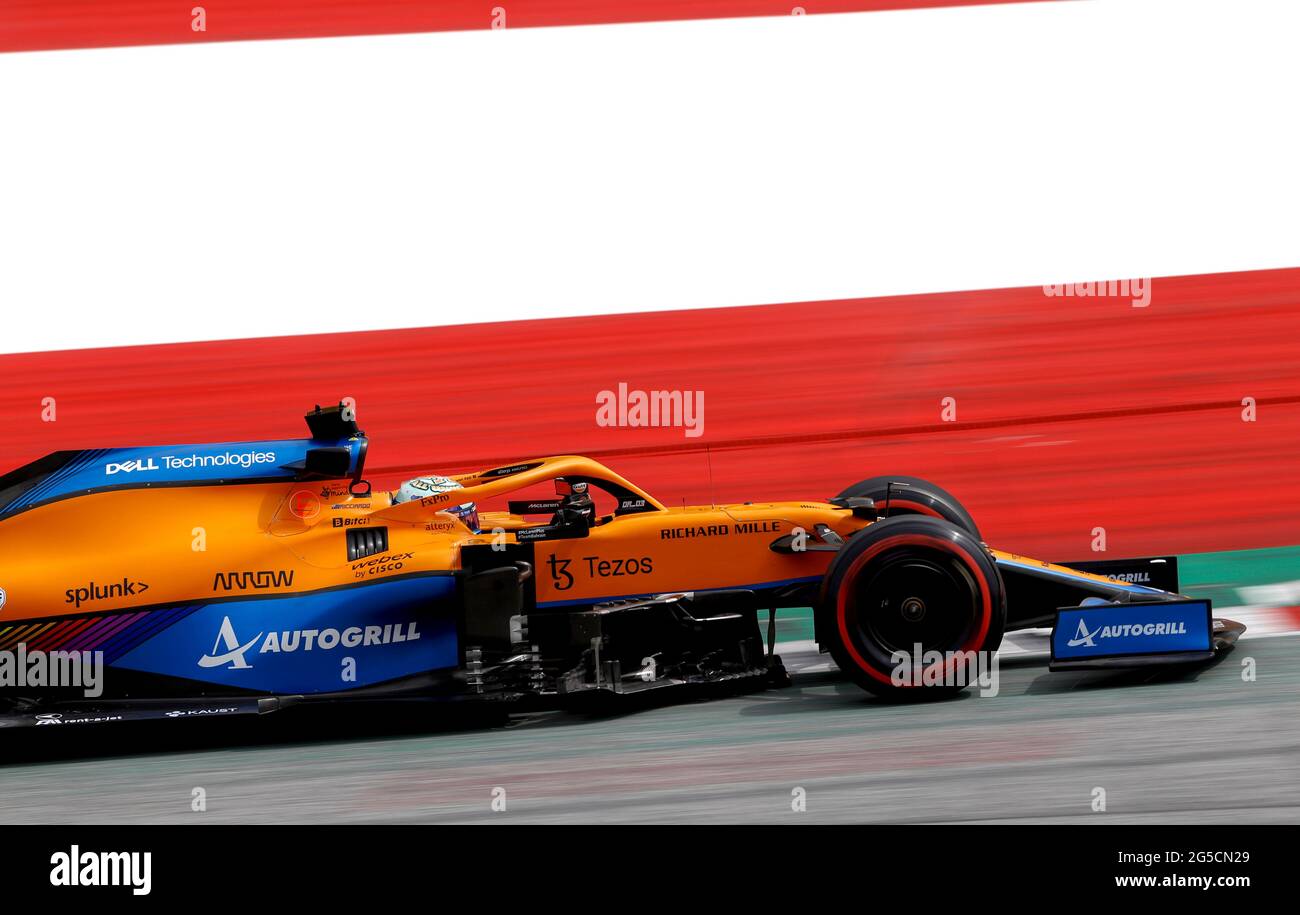 Spielberg, Austria. 25th June, 2021. # 3 Daniel Ricciardo (AUS, McLaren ...