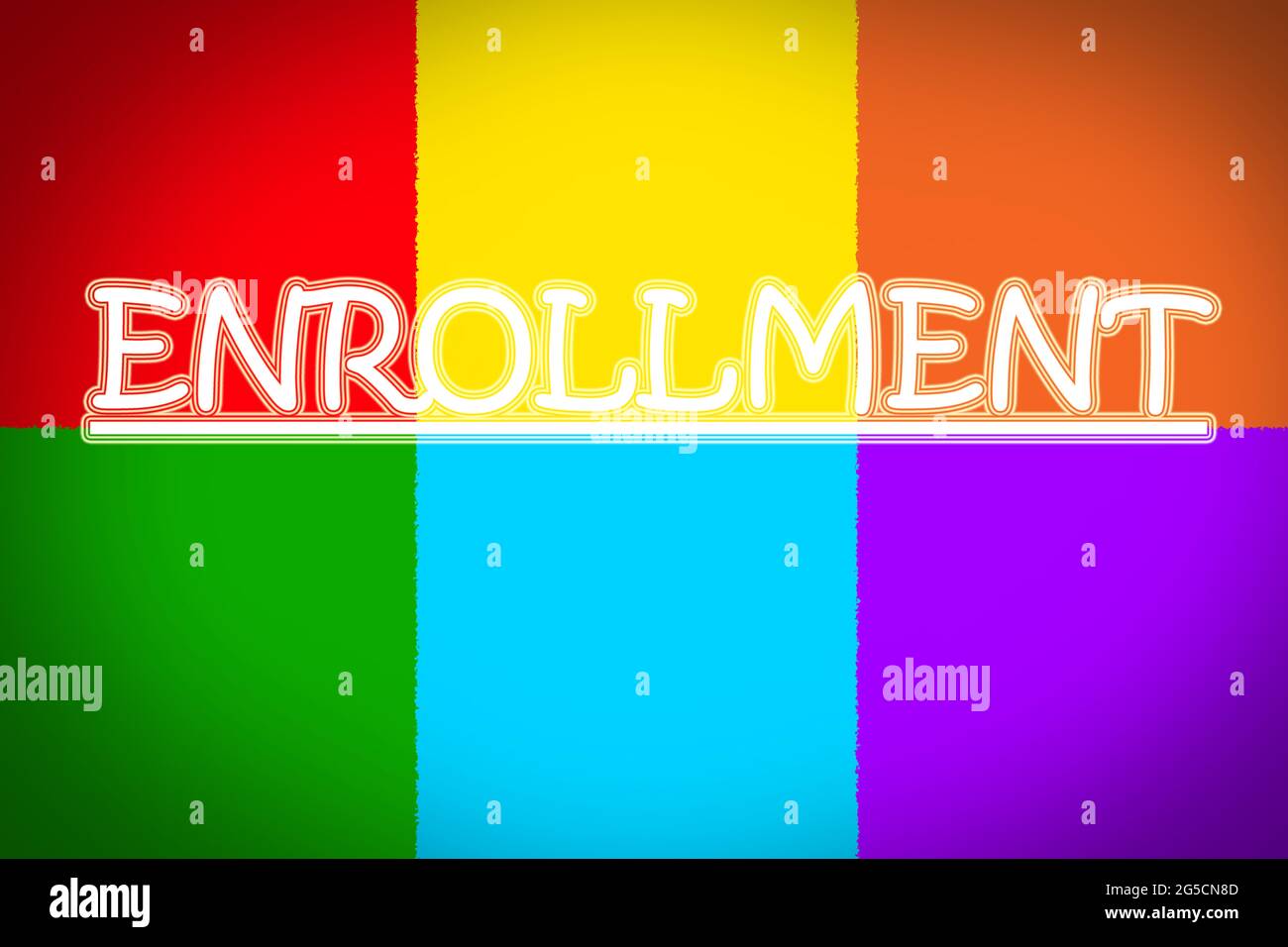 Enrollment text on background Stock Photo - Alamy