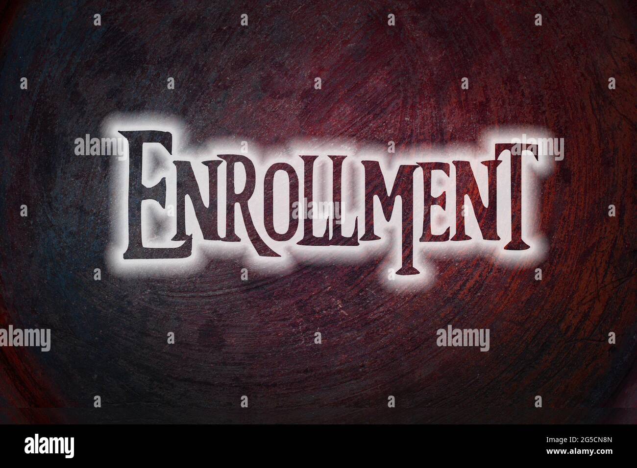 Enrollment text on background Stock Photo - Alamy