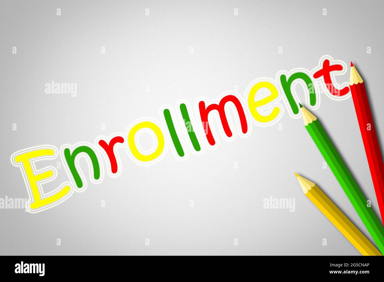 Enrollment text on background Stock Photo - Alamy